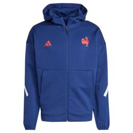 adidas Performance Athletic Zip-Up Hoodie 'France Travel Z.N.E.' male Blue size XXL