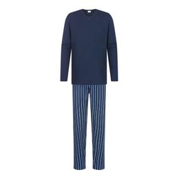Mey Pyjama lang 'Straight' Herren Gr&ouml;&szlig;e XXL blau / dunkelblau / wei&szlig;