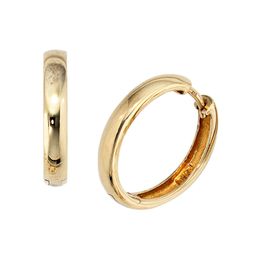 Paar Creolen Jobo Ohrringe Gr. Gelbgold 333, goldfarben (gelbgold 333) Damen rund 333 Gold