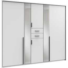 Kleiderschrank wimex "Vanea", weiß, B:225cm H:208cm T:58cm, Schränke, Drehtürenschrank Kleiderschrank