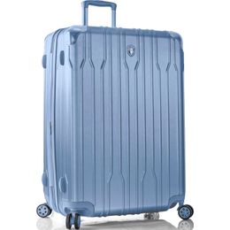 Hartschalen-Trolley Heys "Xtrak, 76 cm" Gr. B/H/T: 53cm x 76cm x 30cm 127 l, blau (icy blue) Koffer Reisegepäck groß Reisekoffer TSA Schloss Volumenerweiterung