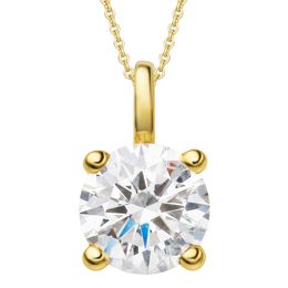 Ketten-Anhänger Vivance "0.4 ct Diamant Brillant Anhänger aus 585 Gelbgold" Schmuckanhänger Gr. 0.4 ct mit Diamant, Gelbgold 585-Diamanten, goldfarben (gold) Damen Gold Schmuck