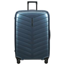 Hartschalen-Trolley Samsonite "ATTRIX, 81 cm" Gr. B/H/T: 55cm x 81cm x 32cm 120 l, blau (steel blue) Koffer groß Aufgabegepäck Reisegepäck mit TSA-Schloss