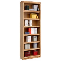 Bücherregal Home Affaire "Soeren" Regale Gr. H/T: 220cm x 29cm, 7 St., braun (eiche) in 2 Höhen und Tiefen, mit viel Stauraum