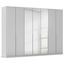 Drehtürenschrank Rauch "Kleiderschrank Kleiderschränke Schrank Garderobe AGORDO mit Glasfront" Schränke Gr. B/H/T: 315 cm x 229 cm x 54 cm, 7 St., grau (seidengrau) durchdachte Innenausstattung, in 6 Breiten und 2 Höhen MADE IN GERMANY