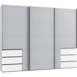 Schwebetürenschrank wimex "Level by fresh to go" Schränke Gr. B/H/T: 300 cm x 236 cm x 65 cm, 3 St., weiß (weiß, light grey)