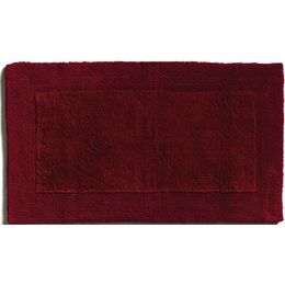 Möve Badematte MÖVE "Loft" Badematten Gr. rechteckig (60cm x 100cm), Baumwolle, rot (ruby)