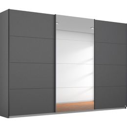 Schwebetürenschrank Rauch "Kleiderschrank Schrank Garderobe Wäscheschrank BESTSELLER KEPAN" Schränke Gr. B/H/T: 270cm x 230cm x 62cm, 3 St., grau (graumetallic) inkl. Schubladen-Einsatz und extra Einlegeböden MADE IN GERMANY