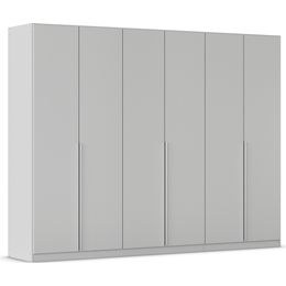 Drehtürenschrank Rauch "Kleiderschrank Schrank Garderobe AGORDO mit Dekor- oder Hochglanzfront" Schränke Gr. B/H/T: 271 cm x 210 cm x 54 cm, 6 St., grau (seidengrau) durchdachte Innenausstattung, in 6 Breiten und 2 Höhen MADE IN GERMANY