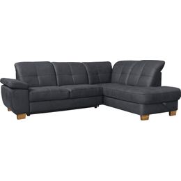 Ecksofa Alina "Karima", grau (basaltgrau gdu 29), B:260cm H:98cm T:219cm, Microfaser GDU (100% Polyester), Sofas, Ecksofa, inkl. R&uuml;ckenlehnenverstellung, wahlweise mit Bettfunktion und Stauraum