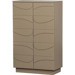 Stauraumschrank Woood "Teo" Schränke Gr. B/H/T: 72 cm x 116 cm x 35 cm, braun (schlamm)