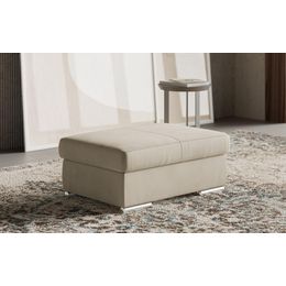 Sit & More Polsterhocker SIT & MORE "Broadway" Hocker Gr. B/H/T: 99cm x 42cm x 65cm, Samtoptik, beige (sand)