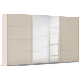 Schwebetürenschrank Rauch "Kleiderschrank Kleiderschränke Schrank Garderobe AGORDO mit Glasfront" Schränke Gr. B/H/T: 360cm x 210cm x 62cm, 3 St., beige (champagner/glas champagner) durchdachte Innenausstattung, in 4 Breiten und 2 Höhen MADE IN GERMANY