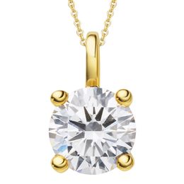 Ketten-Anhänger Vivance "0.5 ct Diamant Brillant Anhänger aus 585 Gelbgold" Schmuckanhänger Gr. 0.5 ct mit Diamant, Gelbgold 585-Diamanten, goldfarben (gold) Damen Gold Schmuck