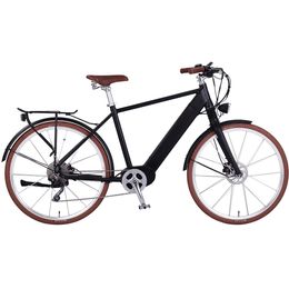 E-Bike EGO MOVEMENT "Classic 25 Cäsar Herren 54 cm Schwarz 28"" E-Bikes Gr. 54 cm, 28 Zoll (71,12 cm), schwarz Pedelec, Elektrofahrrad für Damen u. Herren, Cityrad