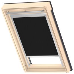 Velux Verdunklungsrollo "DBL U08 4249" Rollos alufarbene Führungsschienen & Griffleiste Gr. U08, schwarz