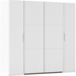 Schwebetürenschrank Rauch "Kleiderschrank Drehtürenschrank Schrank Garderobe KRONACH TOPSELLER", weiß, B:225cm H:210cm T:59cm, Holzwerkstoff, Schränke, mit Dreh- und Schwebetüren und vielen Einlegeböden MADE IN GERMANY