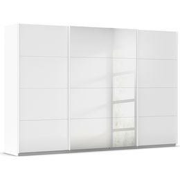 Schwebetürenschrank Rauch "Kleiderschrank Kleiderschränke Schrank Garderobe AGORDO mit Glasfront" Schränke Gr. B/H/T: 315cm x 210cm x 62cm, 3 St., weiß (alpinweiß/glas kristallweiß) durchdachte Innenausstattung, in 4 Breiten und 2 Höhen MADE IN GERMANY