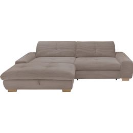 Ecksofa "SO 1200 inkl. Sitztiefen- & R&uuml;ckenverstellung f&uuml;r hohen Sitzkomfort", beige (beige grau gct 149), B:276cm H:89cm T:198cm, 100% Polyester, SET ONE BY Musterring, Sofas, Ecksofa, wahlweise mit Bettfunktion und Stauraum, L-Form, auch in Cord Bezug, Topseller