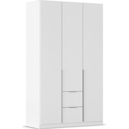 Drehtürenschrank Rauch "Kleiderschrank Schrank Garderobe AGORDO mit Dekor- oder Hochglanzfront" Schränke Gr. B/H/T: 136 cm x 229 cm x 54 cm, 3 St., weiß (alpinweiß) mit Außenschubkästen, in 6 Breiten und 2 Höhen MADE IN GERMANY