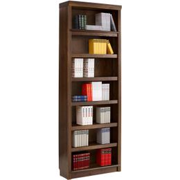 Bücherregal Home Affaire "Soeren" Regale Gr. H/T: 220 cm x 29 cm, 7 St., braun (dunkelbraun) in 2 Höhen und Tiefen, mit viel Stauraum