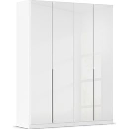 Drehtürenschrank Rauch "Kleiderschrank Kleiderschränke Schrank Garderobe AGORDO mit Glasfront" Schränke Gr. B/H/T: 181cm x 229cm x 54cm, 4 St., weiß (alpinweiß) durchdachte Innenausstattung, in 6 Breiten und 2 Höhen MADE IN GERMANY