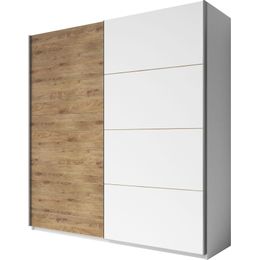 Schiebetürenschrank Inosign "Galaxy Breite 200,220 oder 270cm breit, Kleiderschrank, Wäscheschrank" Schränke Gr. B/H/T: 270 cm x 210 cm x 61 cm, weiss/eiche beaufort-weiss, 2 St., braun (weiß, eiche beaufort, weiß) INKLUSIVE kompletter Innenausstattung, Metallgriffe