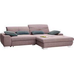Ecksofa "SO 1200 inkl. Sitztiefen- & R&uuml;ckenverstellung f&uuml;r hohen Sitzkomfort", lila (pastellviolett gba 8), B:276cm H:89cm T:198cm, 100% Polyester, SET ONE BY Musterring, Sofas, Ecksofa, wahlweise mit Bettfunktion und Stauraum, L-Form, auch in Cord Bezug, Topseller