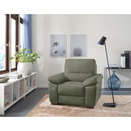 Sessel Calia italia "Gaia, in edlem Design und mit erstklassigem Sitzkomfort", gr&uuml;n, B:100cm H:92cm T:94cm, Luxus-Microfaser Ginevra (100% Polyester), Sessel, Sessel, aus pflegeleichtem Luxus-Microfaser Ginevra Hydro Care