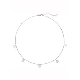 Collier Jobo Halsketten Gr. Silber 925 (Sterlingsilber), Länge: 44 cm, silberfarben (silber 925) Damen mit Plättchen 925 Silber 44 cm