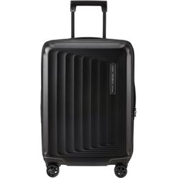 Hartschalen-Trolley Samsonite "NUON, 55 cm" Gr. B/H/T: 40 cm x 55 cm x 20 cm 38 l, schwarz (matt graphite) Koffer Handgepäck-Koffer Reisegepäck mit Volumenerweiterung und USB-Schleuse