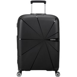 Hartschalen-Trolley American Tourister "STARVIBE 67" Gr. B/H/T: 46cm x 67cm x 27cm 70 l, schwarz Koffer Reisekoffer Trolley Aufgabegepäck TSA-Zahlenschloss Volumenerweiterung