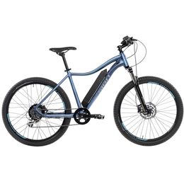 E-Bike SIGN E-Bikes Gr. 48 cm, 27,5 Zoll (69,85 cm), blau (matt cristal blue metallic) Pedelec, Elektrofahrrad für Damen u. Herren, MTB, Mountainbike