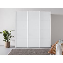 Schwebetürenschrank Rauch "Kleiderschrank Schrank Garderobe TOPSELLER OTELI inkl. Inneneinteilung" Schränke Gr. B/H/T: 203 cm x 210 cm x 62 cm, weiß mit 3 Innenschubladen sowie zusätzlichen Einlegeböden MADE IN GERMANY