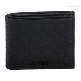 Geldbörse Calvin Klein "CK MUST MONO BIFOLD 5CC W/COIN" schwarz (pique mono black) Kleinlederwaren