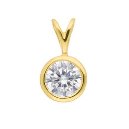 Adelia´s Ketten-Anhänger ADELIA´S "333 Gold Anhänger mit Zirkonia Ø 6 mm" Schmuckanhänger Gr. mit Zirkonia, Gelbgold 333, goldfarben (gold) Damen 333 Gold mit Zirkonia Goldschmuck für