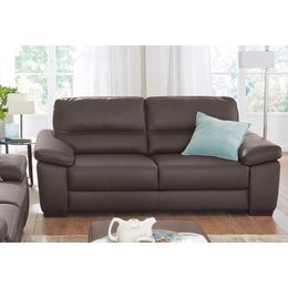 2-Sitzer Calia italia "Gaia, hochwertiges Ledersofa mit erstklassigem Sitzkomfort", braun, B:177cm H:92cm T:97cm, Leder SORRENTO - 100% Leder;Leder BULL - 100% Leder, Sofas, edles Design, in zwei hochwertigen Lederqualit&auml;ten