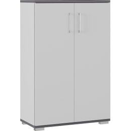 Aktenschrank Germania "Profi 3.0", grau (lichtgrau, graphit), B:80cm H:123cm T:40cm, Spanplatte, Schränke