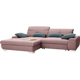 Ecksofa "SO 1200 inkl. Sitztiefen- & R&uuml;ckenverstellung f&uuml;r hohen Sitzkomfort", lila (pastellviolett gba 8), B:276cm H:89cm T:198cm, 100% Polyester, SET ONE BY Musterring, Sofas, Ecksofa, wahlweise mit Bettfunktion und Stauraum, L-Form, auch in Cord Bezug, Topseller