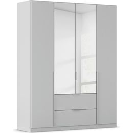 Drehtürenschrank Rauch "Kleiderschrank Schrank Garderobe AGORDO mit Dekor- oder Hochglanzfront" Schränke Gr. B/H/T: 181 cm x 229 cm x 54 cm, 4 St., grau (seidengrau) mit Außenschubkästen, in 6 Breiten und 2 Höhen MADE IN GERMANY