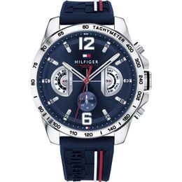 Multifunktionsuhr Tommy Hilfiger "COOL SPORT, 1791476", blau, Armbanduhren, Herren, Quarzuhr, Armbanduhr, Herrenuhr, Datum, Silikonarmband