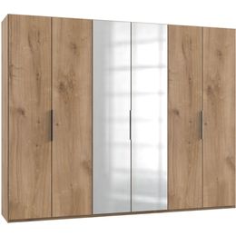 Kleiderschrank wimex "Level by fresh to go" Schränke Gr. B/H/T: 300cm x 236cm x 58cm, 6 St., braun (plankeneichefarben) mit Spiegeltüren