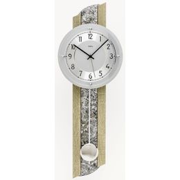 Funk-Pendelwanduhr AMS "F5325" Wanduhren Gr. B/H/L: 24 cm x 8 cm x 68 cm, braun (sonomafarben)