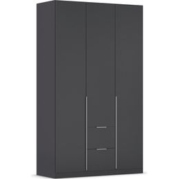 Drehtürenschrank Rauch "Kleiderschrank Schrank Garderobe AGORDO mit Dekor- oder Hochglanzfront" Schränke Gr. B/H/T: 136 cm x 229 cm x 54 cm, 3 St., grau (graumetallic) mit Außenschubkästen, in 6 Breiten und 2 Höhen MADE IN GERMANY