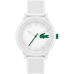 Quarzuhr Lacoste "Lacoste.12.12" Armbanduhren weiß Herren Armbanduhr, Herrenuhr, Silikonarmband