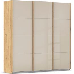 Schwebetürenschrank Rauch "Kleiderschrank Schrank Garderobe AGORDO mit Glasfront" Schränke Gr. B/H/T: 203cm x 210cm x 62cm, 3 St., beige (eiche artisan/glas champagner) durchdachte Innenausstattung, in 4 Breiten und 2 Höhen MADE IN GERMANY