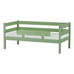 Einzelbett Hoppekids "ECO Comfort Kinderbett, Kiefer Massivholz, Jugendbett inkl. Rollrost" Betten Gr. Mit Absturzsicherung, Liegefläche B/L: 70 cm x 160 cm Betthöhe: 65 cm, H2/H3, Kaltschaummatratze, grün (blassgrün) 70x160 cm, wahlweise in verschieden Farben Matratze Absturzsicherung