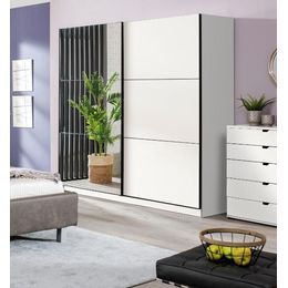 Schwebetürenschrank Inosign "Sierra Kleiderschrank mit Spiegel Wäscheschrank Garderobe" Schränke Gr. B/H/T: 217 cm x 210 cm x 62,5 cm, Mit Spiegeltür, weiß (opaque weiß) Topseller INKLUSIVE Inneneinteilung, FSC-Zertifiziert, OTTOs Choice