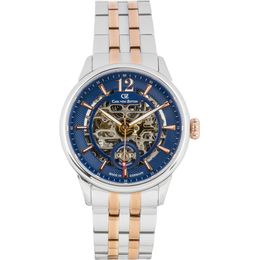 Automatikuhr Carl von Zeyten "Schramberg" Armbanduhren bunt (roségoldfarben, silberfarben, blau) Herren Armbanduhr, mechanische Uhr, Herrenuhr, bicolor, Made in Germany