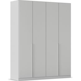 Drehtürenschrank Rauch "Kleiderschrank Schrank Garderobe AGORDO mit Dekor- oder Hochglanzfront" Schränke Gr. B/H/T: 181 cm x 229 cm x 54 cm, 4 St., grau (seidengrau) durchdachte Innenausstattung, in 6 Breiten und 2 Höhen MADE IN GERMANY